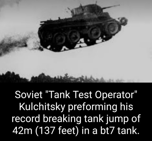 Soviet "Tank Test Operator" Kulchitsky preforming his record breaking ...