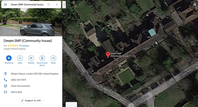 WE NEEDA GO HERE BOIS - Dream SMP (Community house) Eltham Palace ...