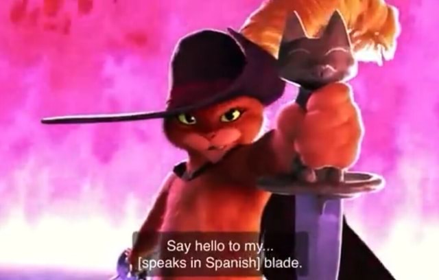 Say hello to my... [speaks in Spanish) blade. I - iFunny