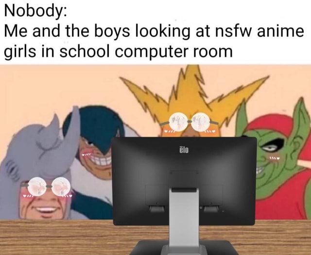 Nobody: Me and the boys looking at nsfw anime girls in school computer ...