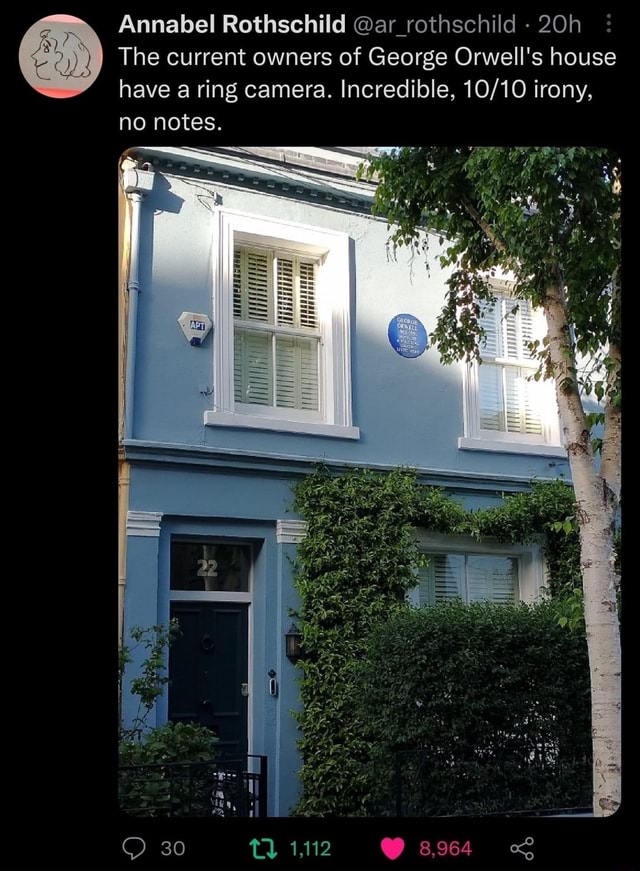 Annabel Rothschild @ar_rothschild - The current owners of George Orwell ...