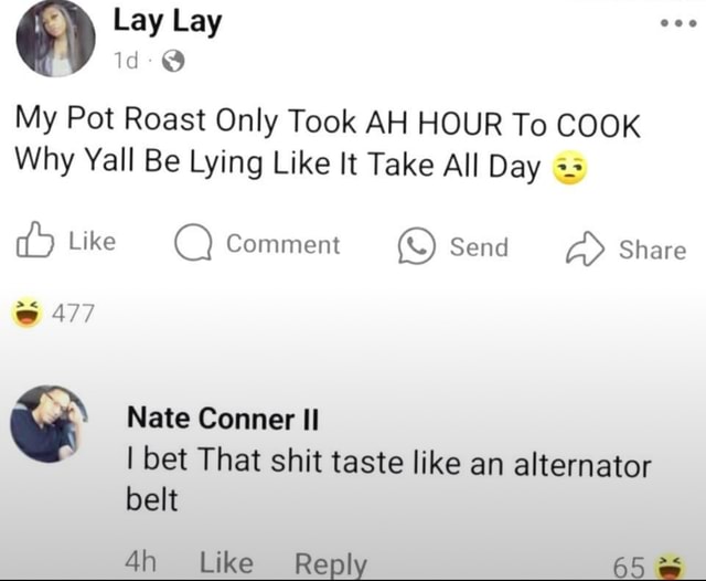 Lay Lay id- My Pot Roast Only Took AH HOUR To COOK Why Yall Be Lying ...