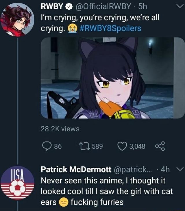 RWBY @ @OfficialRWBY Sh I'm crying, you're crying, we're all crying. # ...