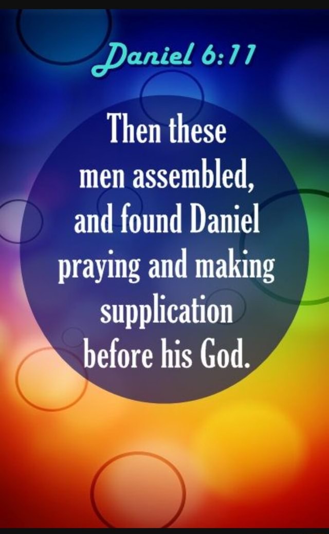 Daniel Then these men assembled, and found Daniel praying and making ...
