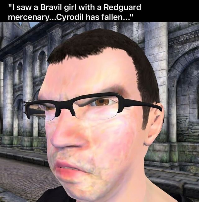 Saw a Bravil girl with a Redguard mercenary...Cyrodil has fallen..." I ...