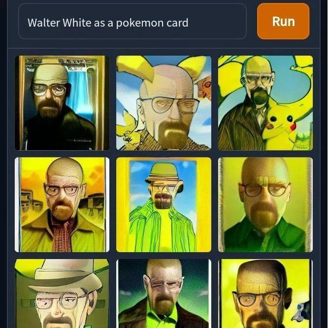 Walter White as a pokemon card Run - America’s best pics and videos