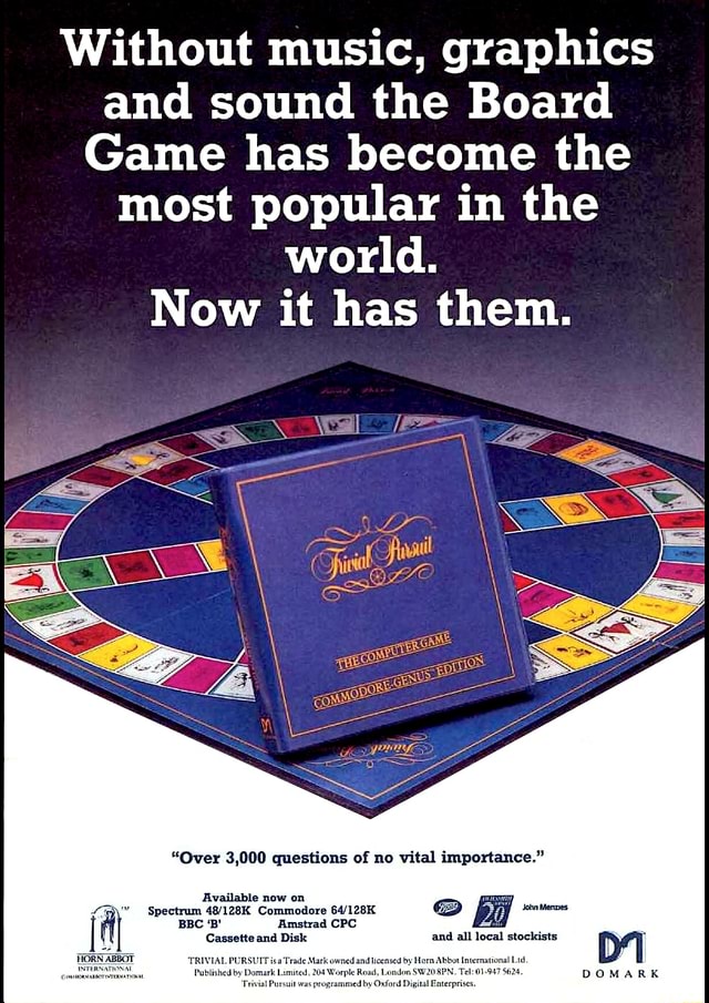 Alternate advert flyer 2 - Without music, graphics and sound the Board ...