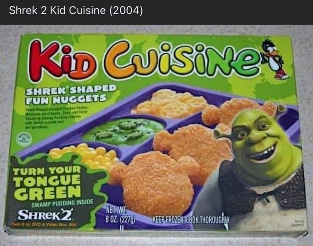 Shrek 2 Kid Cuisine (2004) SHREK SHAPED TURN YOUR NG ReKZ 'Own it on ...