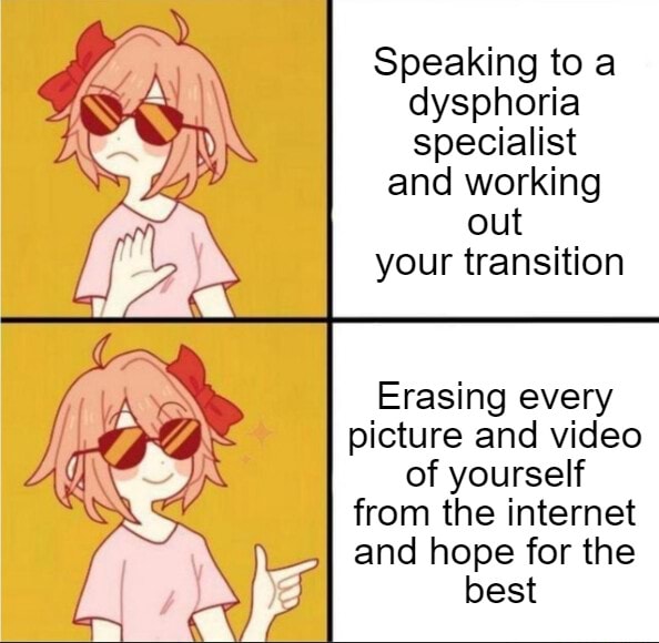 Every time - Speaking to a dysphoria specialist and working out your ...