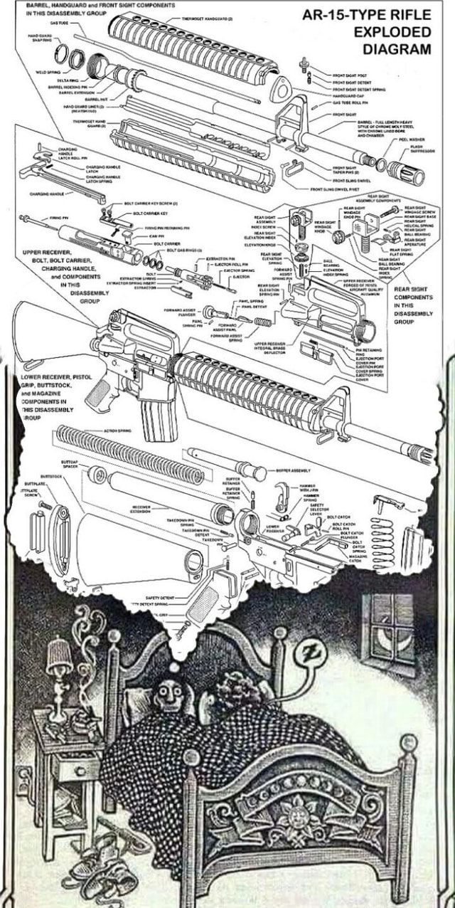 EXPLODED DIAGRAM AR-15-TYPE RIFLE - iFunny