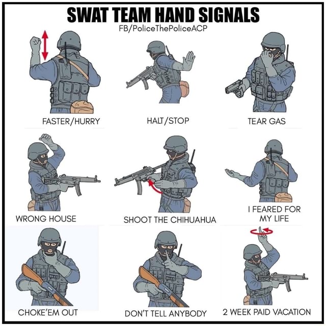 SWAT TEAM HAND SIGNALS TEAR GAS I FEARED FOR WRONG HOUSE SHOOT THE ...