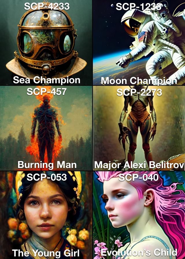 SCP-4233 Sea Champion SCP-457 Burning Man SCP-053 The Young Girl iC ...