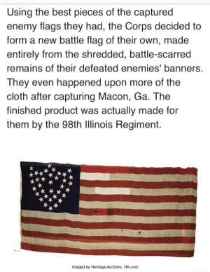 Sherman’s XXIII Union corps battle flag, made entirely from destroyed ...