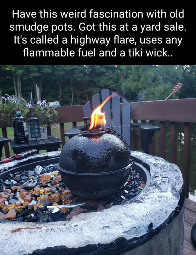 Have this weird fascination with old smudge pots. Got this at a yard ...