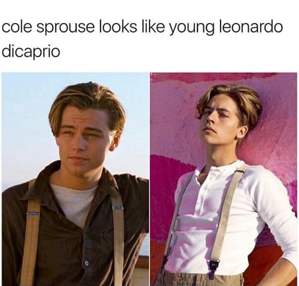 Cole Sprouse looks like young leonardo dicaprío - iFunny