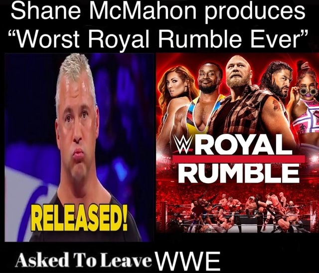 Shane McMahon produces "Worst Royal Rumble Ever" RUMBLE EASE Asked To ...