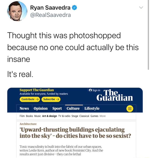 Ryan Saavedra Y Thought this was photoshopped because no one could ...