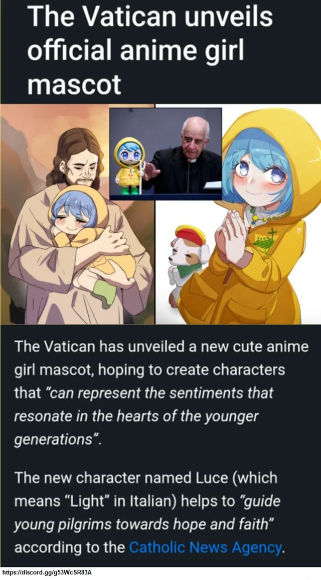 The Vatican unveils official anime girl mascot The Vatican has unveiled ...