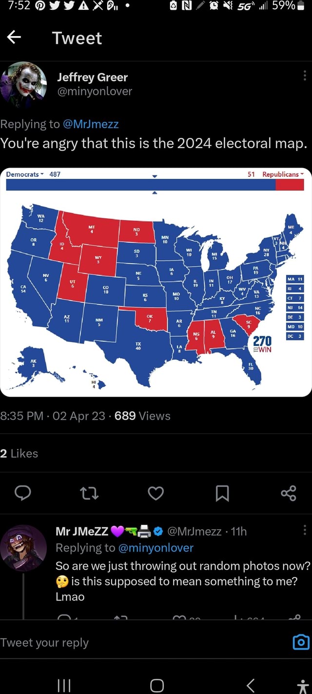 All 59% BR Tweet Jeffrey Greer @minyonlover Replying to @MrJmezz You're ...