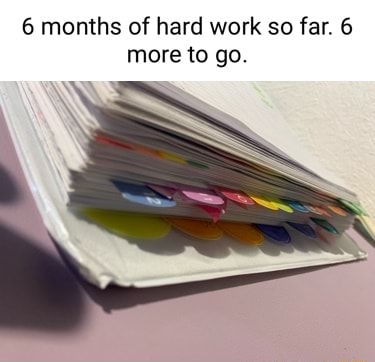 6 months of hard work so far. 6 more to go. - iFunny