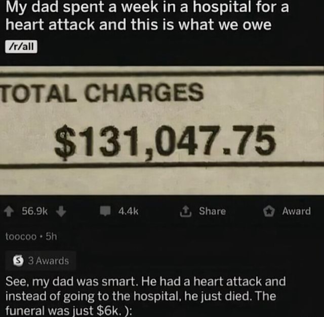 My dad spent a week in a hospital for a heart attack and this is what ...