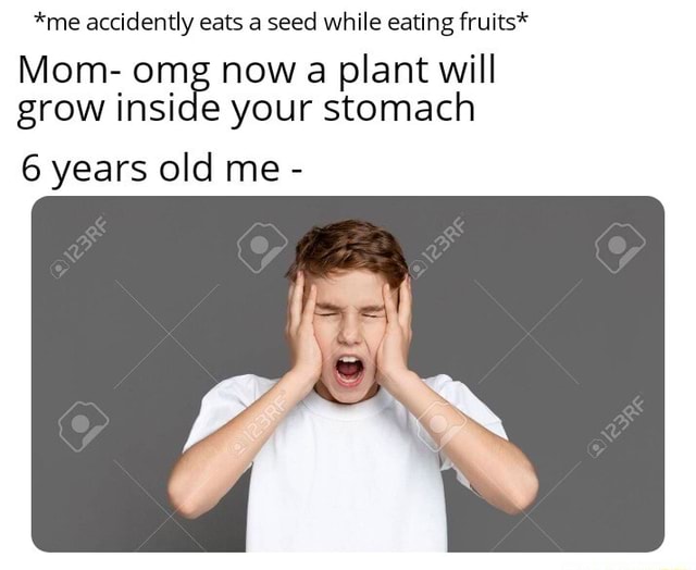 *me accidently eats a seed while eating fruits* Mom- omg now a plant ...