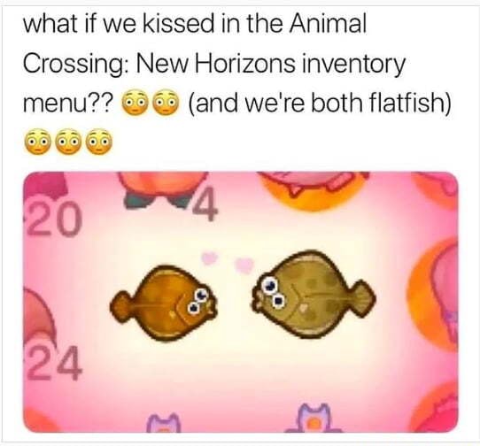 What if we kissed in the Animal Crossing: New Horizons inventory menu ...