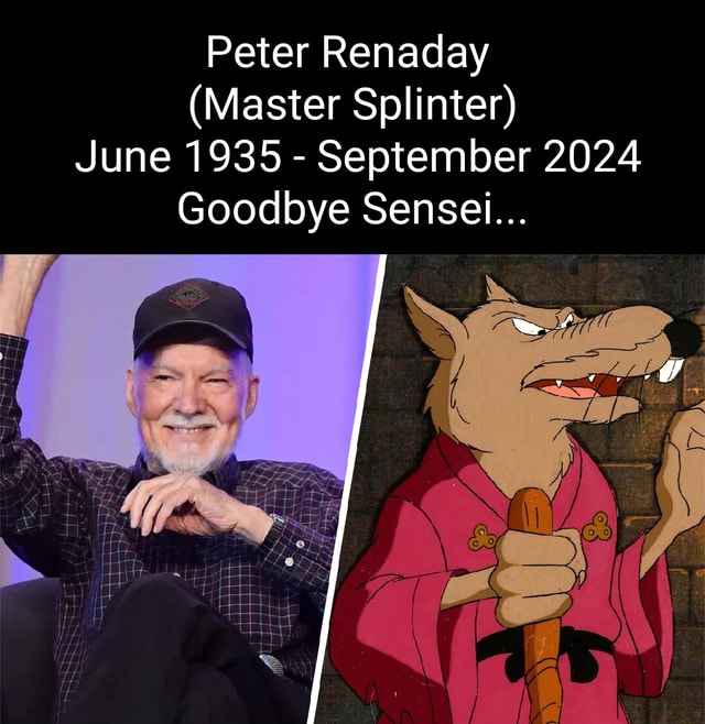 Peter Renaday (Master Splinter) June 1935 - September 2024 Goodbye ...