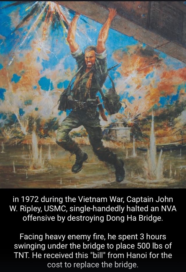 In 1972 during the Vietnam War, Captain John W. Ripley, USMC, single ...