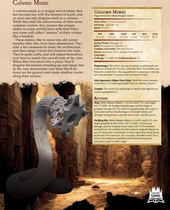 Column Mimic A column mimic is unique sort of mimic that hhas become ...