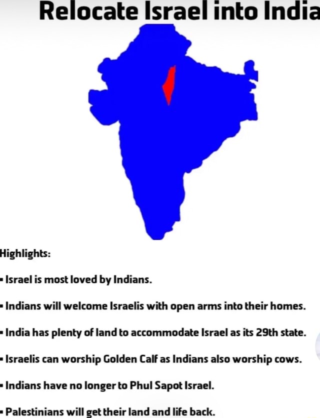 Relocate Israel into India Highlights: Israel is most loved by Indians ...