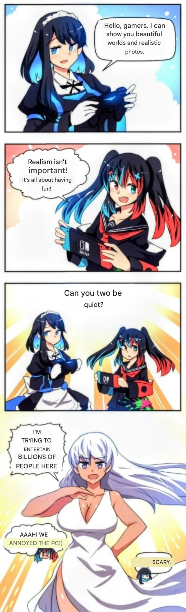 Hello, gamers. I can show you beautiful worlds and realistic photos ...