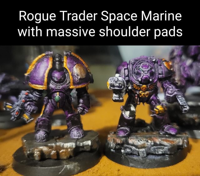 Rogue Trader Space Marine with massive shoulder pads - iFunny