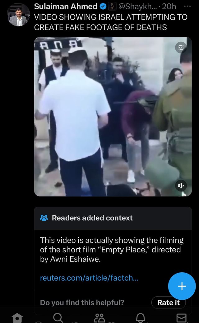 Sulaiman Ahmed @ @Shaykh...- VIDEO SHOWING ISRAEL ATTEMPTING TO CREATE ...