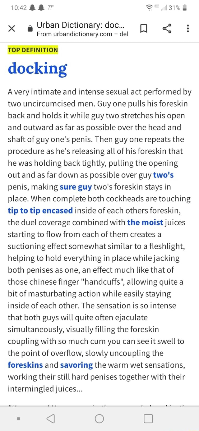 ll 31% @ Urban Dictionary: doc... hh From urbandictionary.conm del TOP ...