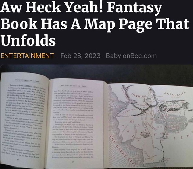 Aw Heck Yeah! Fantasy Book Has A Map Page That Unfolds ENTERTAINMENT ...