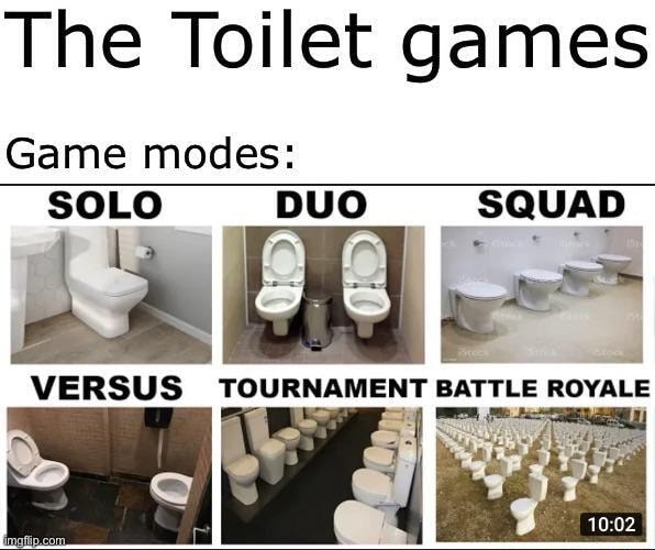 The Toilet games Game modes: SOLO DUO VERSUS TOURNAMENT BATTLE ROYALE ...