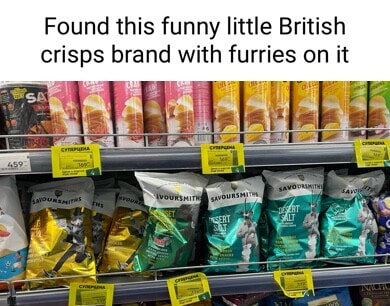Found this funny little British crisps brand with furries on it - iFunny