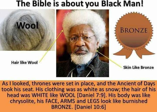 The Bible is about you Black Man! BRONZE Hair like Wool Skin Like ...