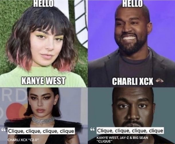 Clique, clique, clique, clique Clique. chque. clique KANYE WEST ...