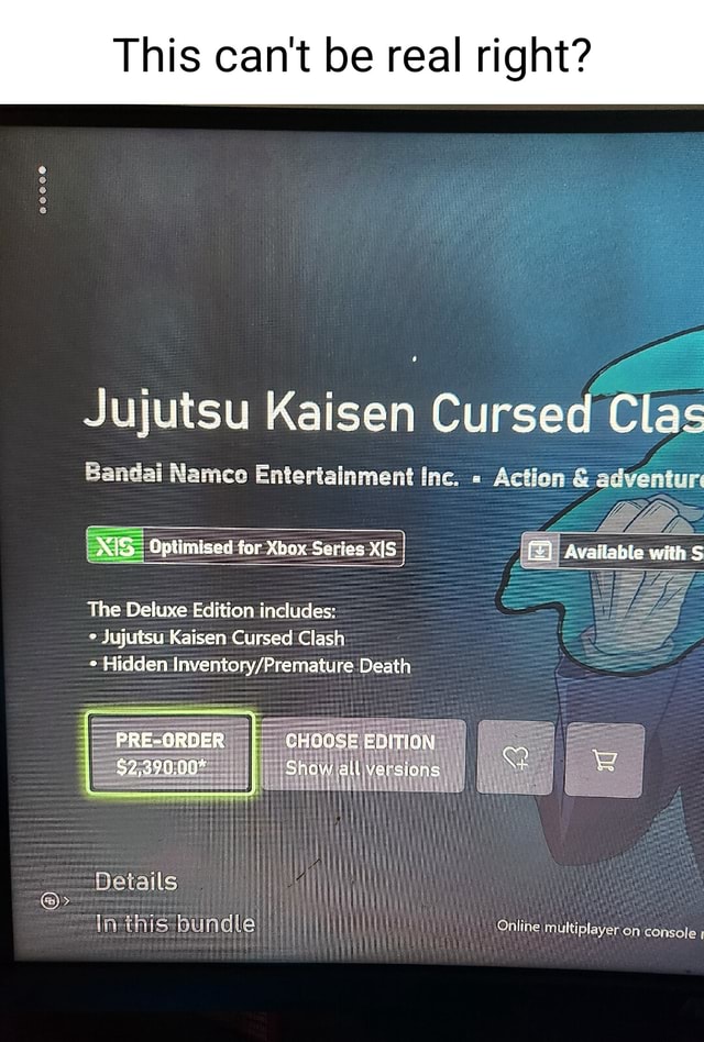 This can't be real right? Jujutsu Kaisen Cursed las Bandai Namco ...