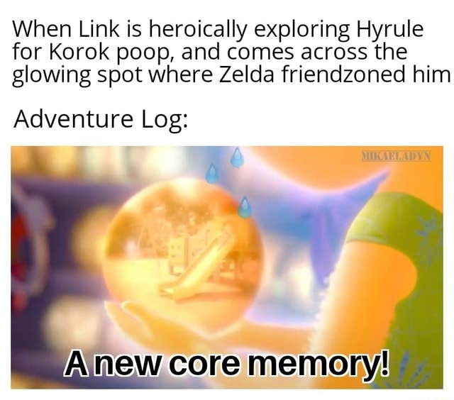 When Link is heroically exploring Hyrule for Korok poop, and comes ...