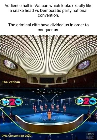 Audience hall in Vatican which looks exactly like a snake head vs ...