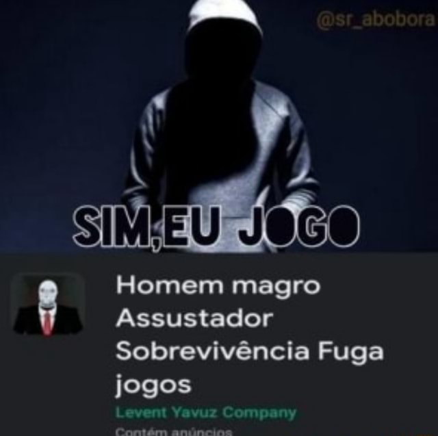 Homem magro Assustador Sobrevivência Fuga jogos Levent Yavuz Company ...