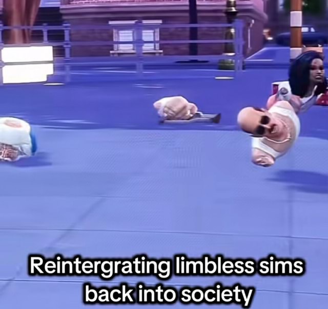 Reintergrating limbless sims back into society - iFunny