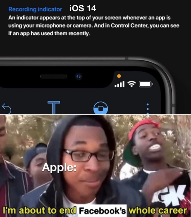 Recording indicator iOS 14 An indicator appears at the top of your ...