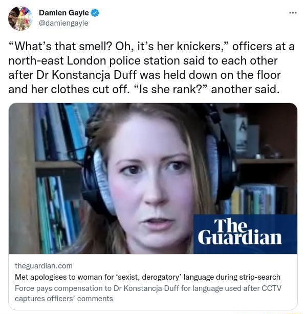 Damien Gayle @ @damiengayle "What's that smell? Oh, it's her knickers ...