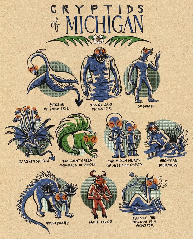 CRY PTIDS MICHIGAN BESSIE DEWEY LAKE oF LAKE ERIE MONSTER GAASYENDIETHA ...