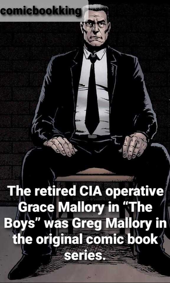 The retired CIA operative Grace Mallory in "The Boys" was Greg Mallory ...