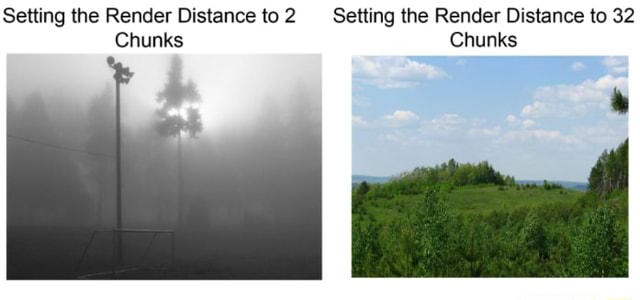 Setting the Render Distance Setting the Render Distance to 32 Chunks ...